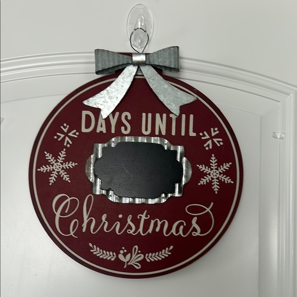 Holiday | Christmas Countdown Sign With Chalkboard Red | Poshmark